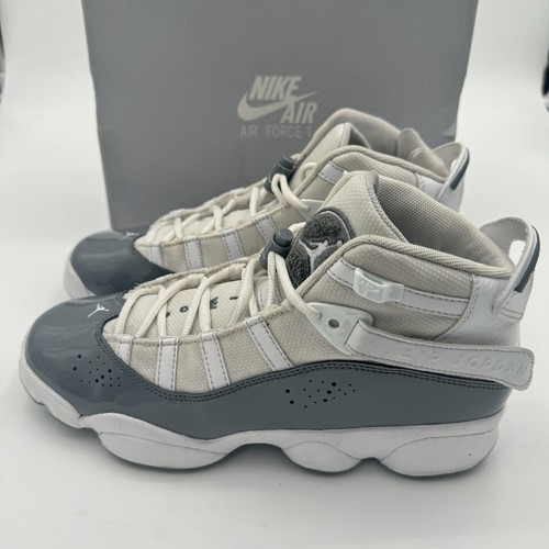 Air Jordan 6 Rings White/Cool Grey-Classic youth size 7 or womans 8 EUC ...
