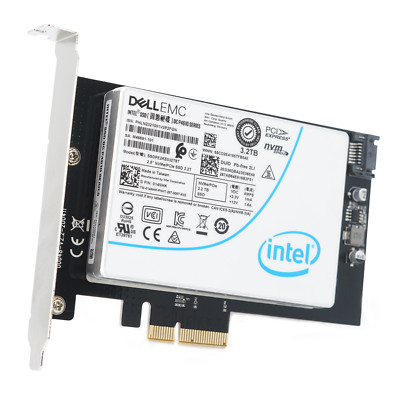 3.2TB Intel TB NVMe Enterprise SSD with PCIe x4 U.2 Adapter Card ...