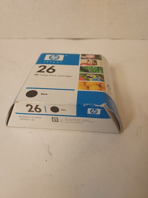 Genuine HP 26 Black Ink Cartridge 51626a Date 2006 for sale online | eBay
