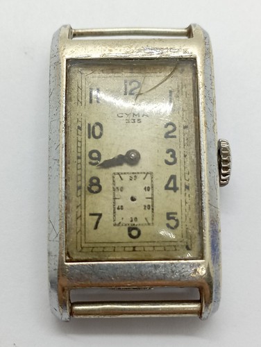 Vintage Art Deco CYMA 335 Tank Military Watch WWII 1930's SWISS Cal ...