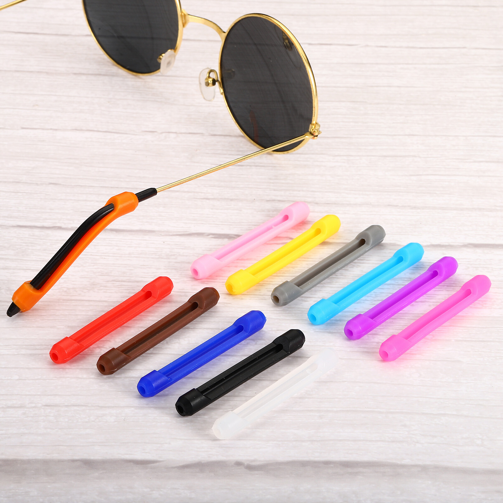 5pair Glasses Temple End Tips Eyeglass Arms Ear Sock Pieces Tube Sleeve ...