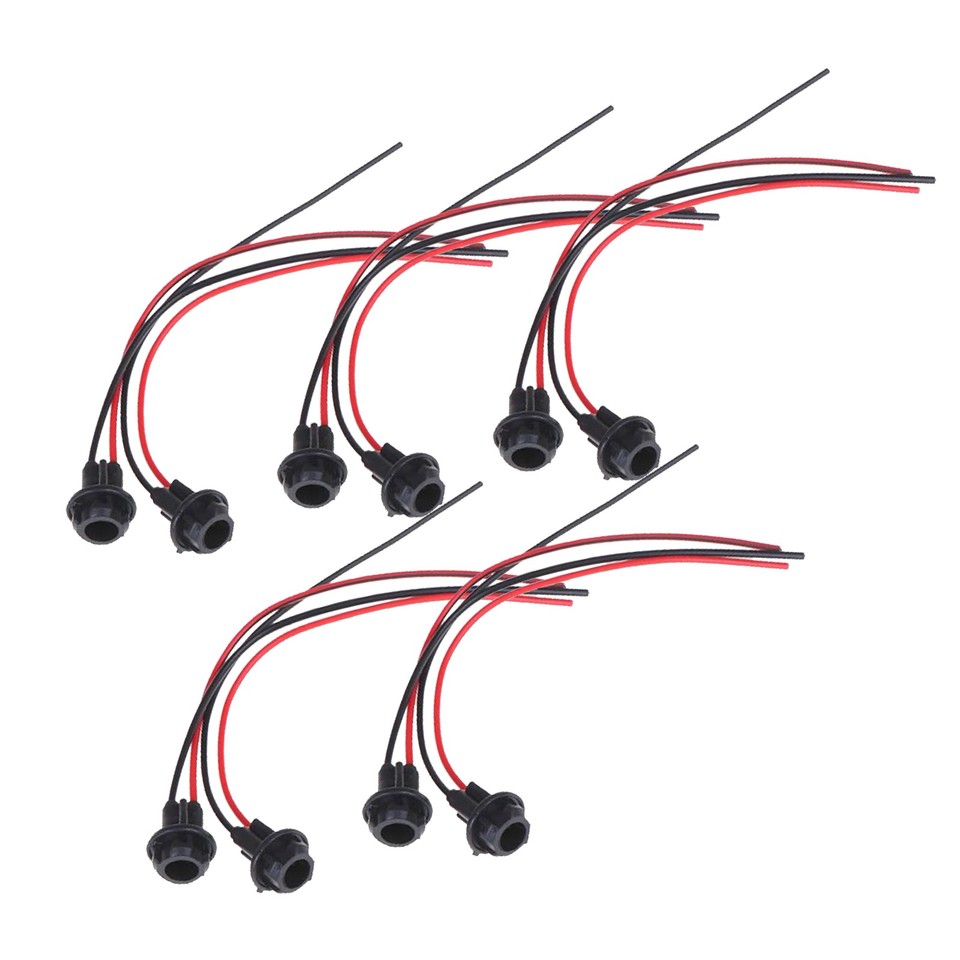 10Pack Soft Car Socket T10 W5W 168 194 Connector Extension LED Bulbs ...