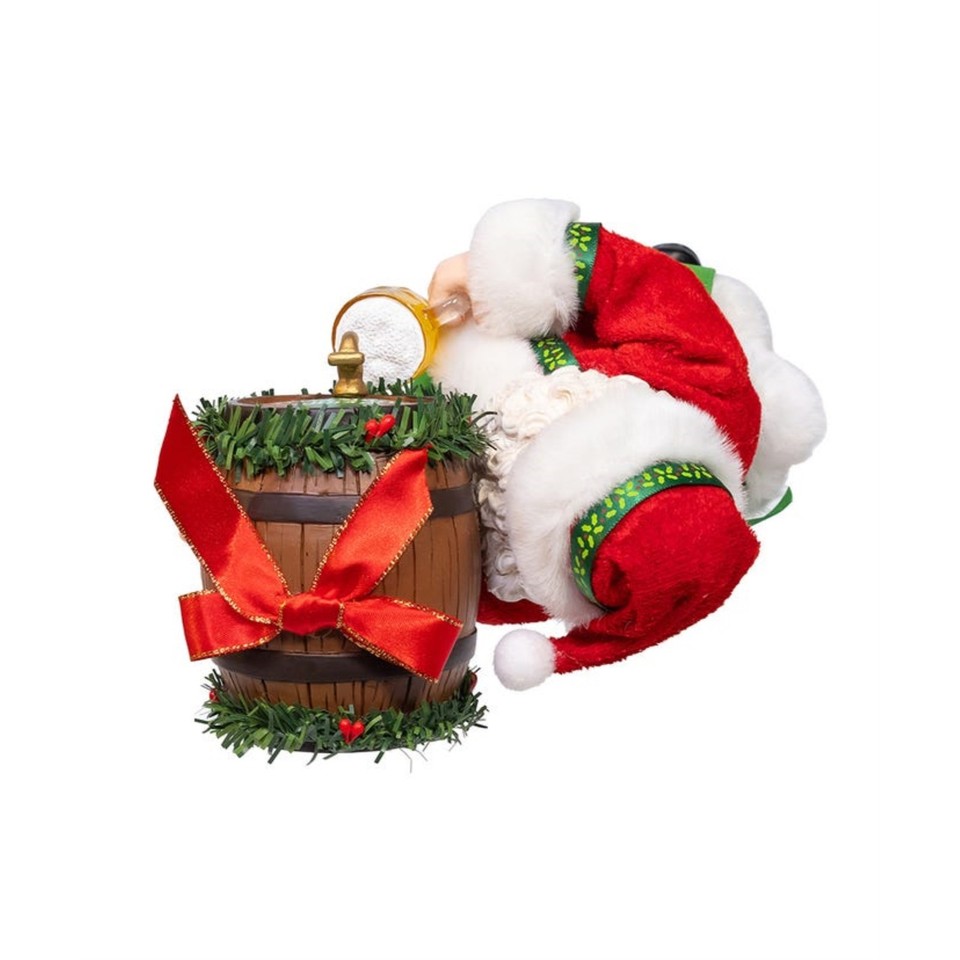 Kurt Adler Fabriché™ Beer Barrel Santa Claus Standing Christmas ...