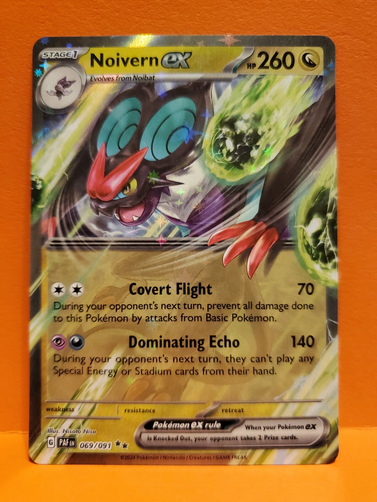 Pokémon TCG Noivern ex 069/091 Holo Double Rare S&V Paldean Fates | eBay