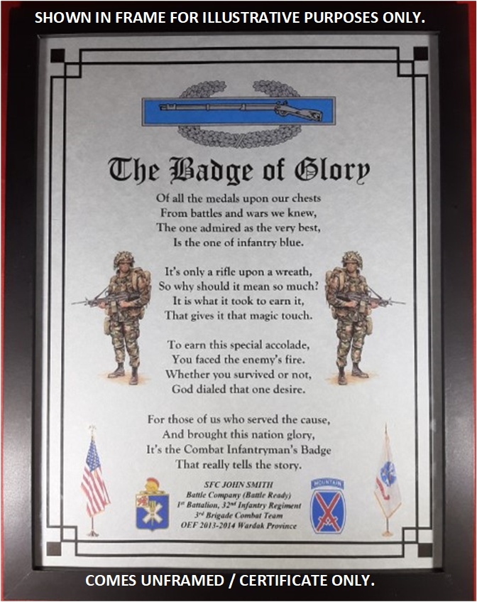 Infantry Creed Poster The Christian Soldiers Creed Framed Print By
