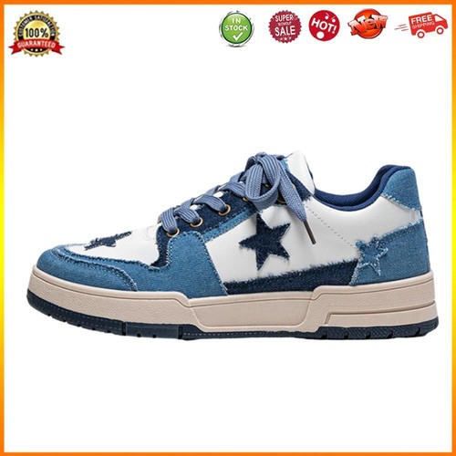 Men Sports Sneakers Cozy Shock-Absorption Breathable Tennis Shoes (Blue ...