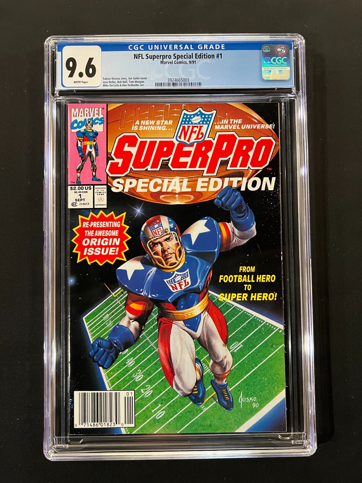 NFL Superpro Special Edition #1 CGC 9.6 (1991) - RARE Newsstand Edition ...