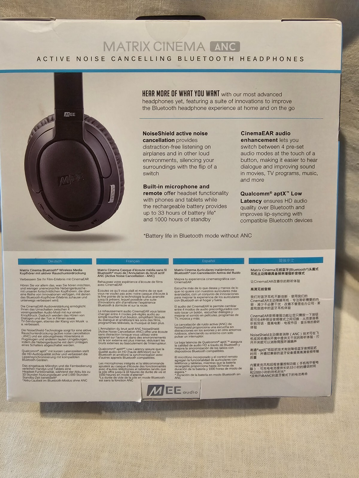 MEE audio Matrix Cinema Bluetooth Wireless Over-Ear High Resolution ...