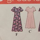 DRESS Robe long short adjustable style P 12 14 16 SIMPLICITY Sewing ...