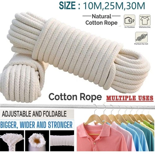Soft Cotton Rope Strong Binding Rope Reusable Clotheslines Outdoors | eBay