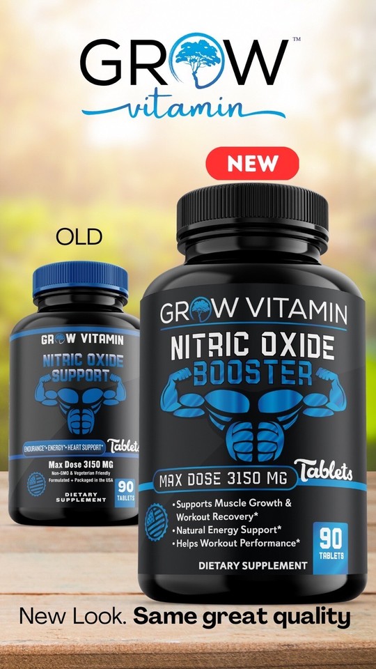 Grow Vitamin GF-9, 90 Tablets Human growth hormone, Testosterone ...