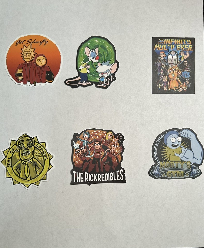 20 Pcs Adult Animated Rick and Morty TV Show Decal Laptop Sticker Pack ...