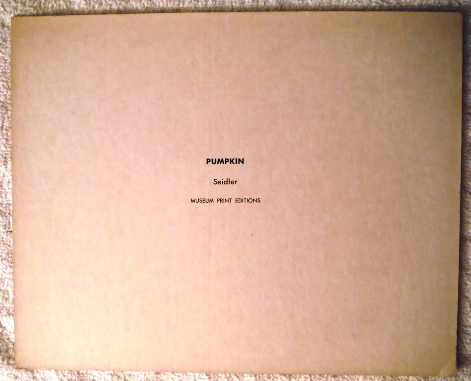 Vintage Mid-Century Lithograph Print Pumpkin by Seidler 8" x 10" Museum ...