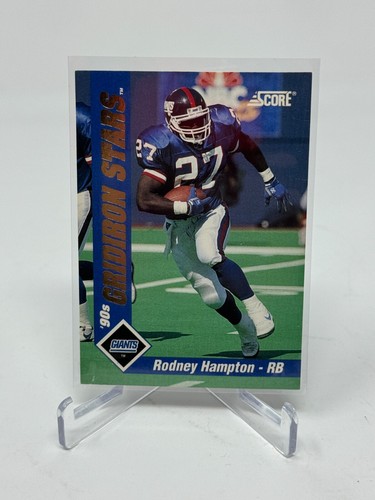 1992 Score Football Rodney Hampton Card #9 EX | eBay