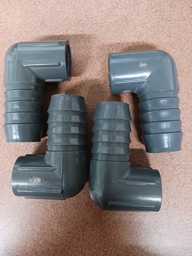 Lot Of 4 Spears 1407 90 Degree PVC Reducing Elbows 1" Barbed Insert x 1/2" FIPT | eBay