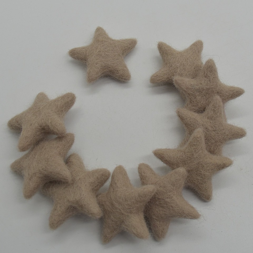100% Wool Felt Stars- 3cm – 10 pcs - Pick from 90 Colours – Craft ...