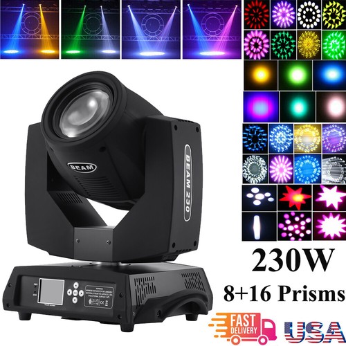 7R 230W Zoom Moving Head Beam Sharpy Light 16 Prism Strobe 16Ch Stage ...
