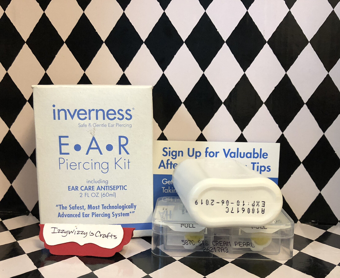Inverness Ear Piercing Kit - 587CW STS Cream Pearl Crystal New | eBay