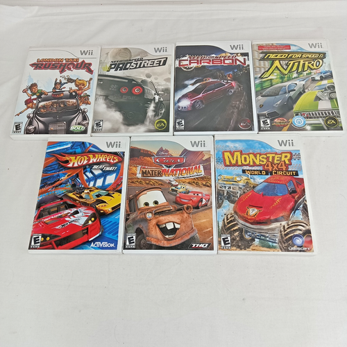 Wii Racing Games Bundle x7 - Need for Speed, Hot Wheels, Monster ...