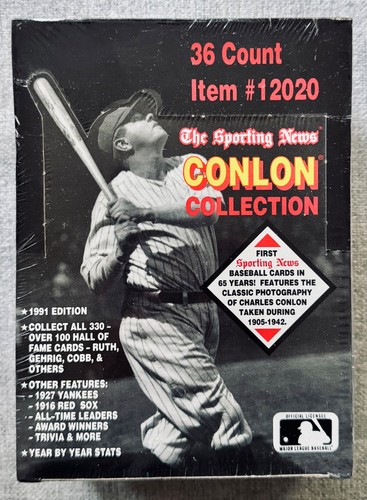1991 The Sporting News Conlon Collection Baseball Factory Sealed Box 36 ...