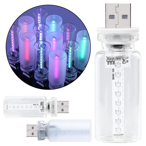 Car Glass Bottle Atmosphere Light USB Night Light Touch Dimmable LED ...