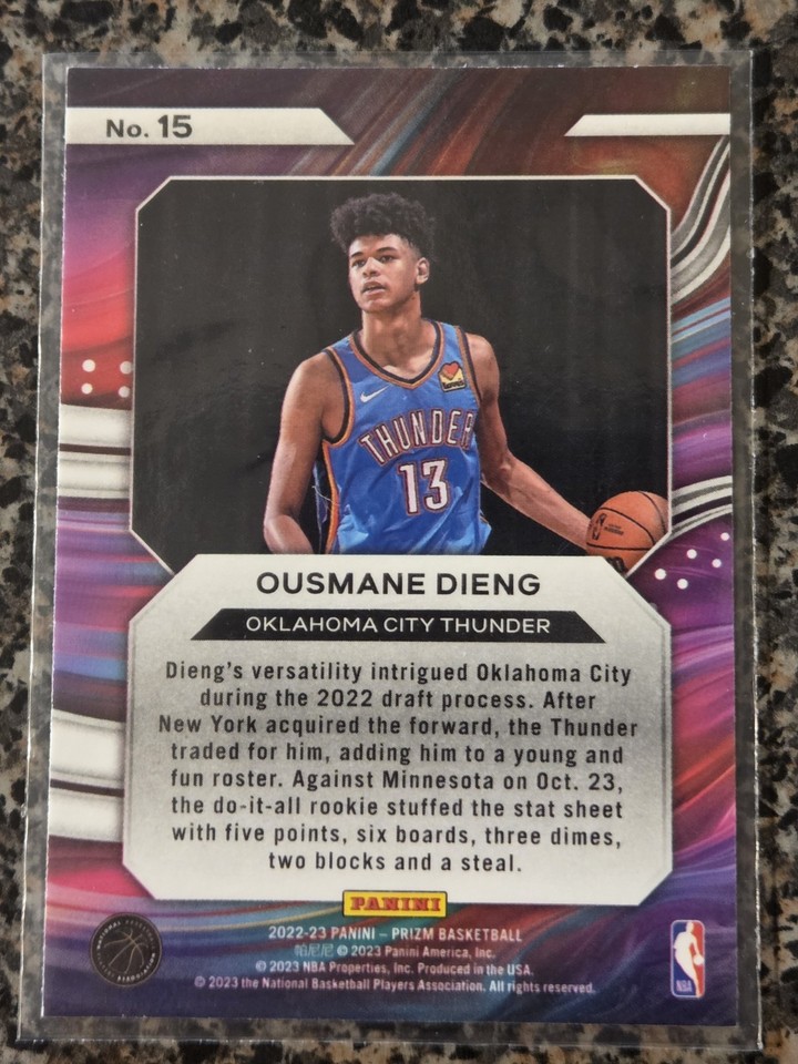 2022-23 Panini Prizm Instant Impact #15 Ousmane Dieng RC - EX/NM ...