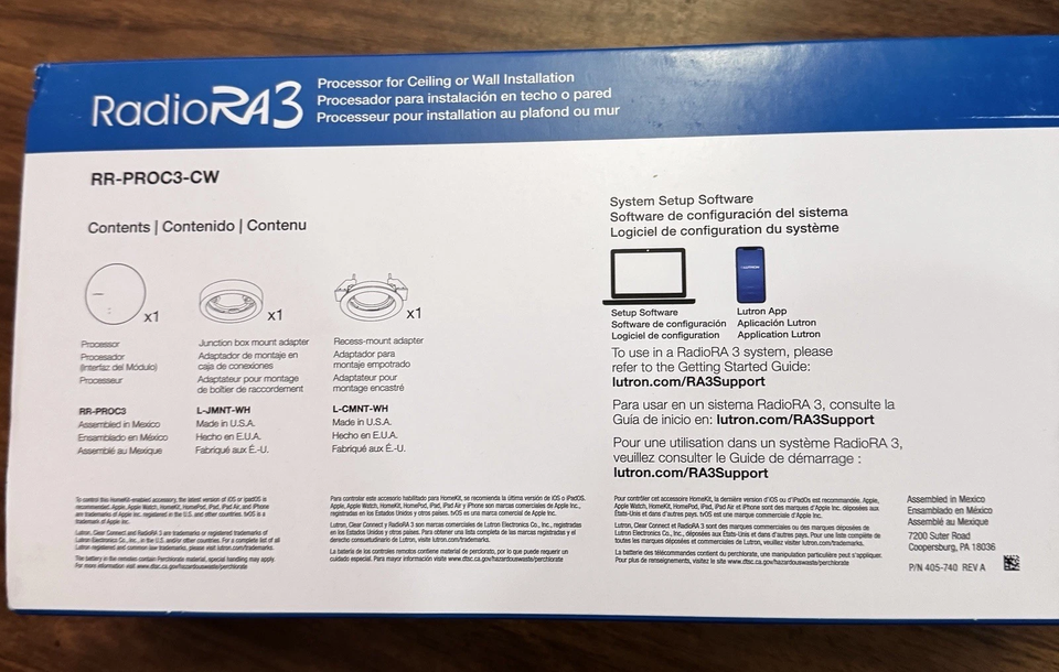 Lutron RR-PROC3-CW - Radio RA3 Processor Kit with Mounts | eBay