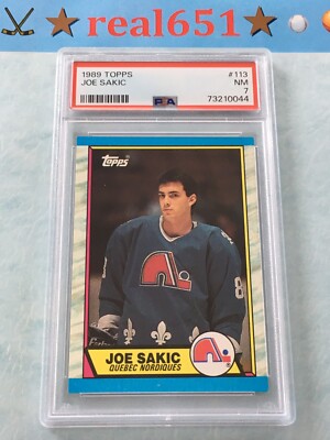 1989 Topps #113 JOE SAKIC Rookie | PSA 7 NM | HOF Nordiques RC | eBay