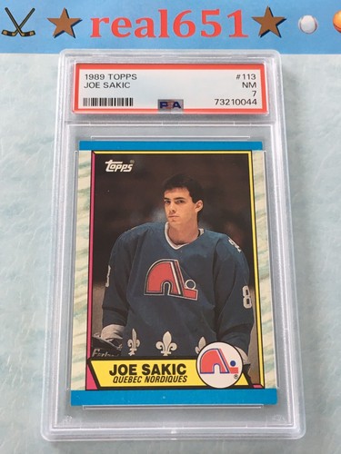 1989 Topps #113 JOE SAKIC Rookie | PSA 7 NM | HOF Nordiques RC | eBay