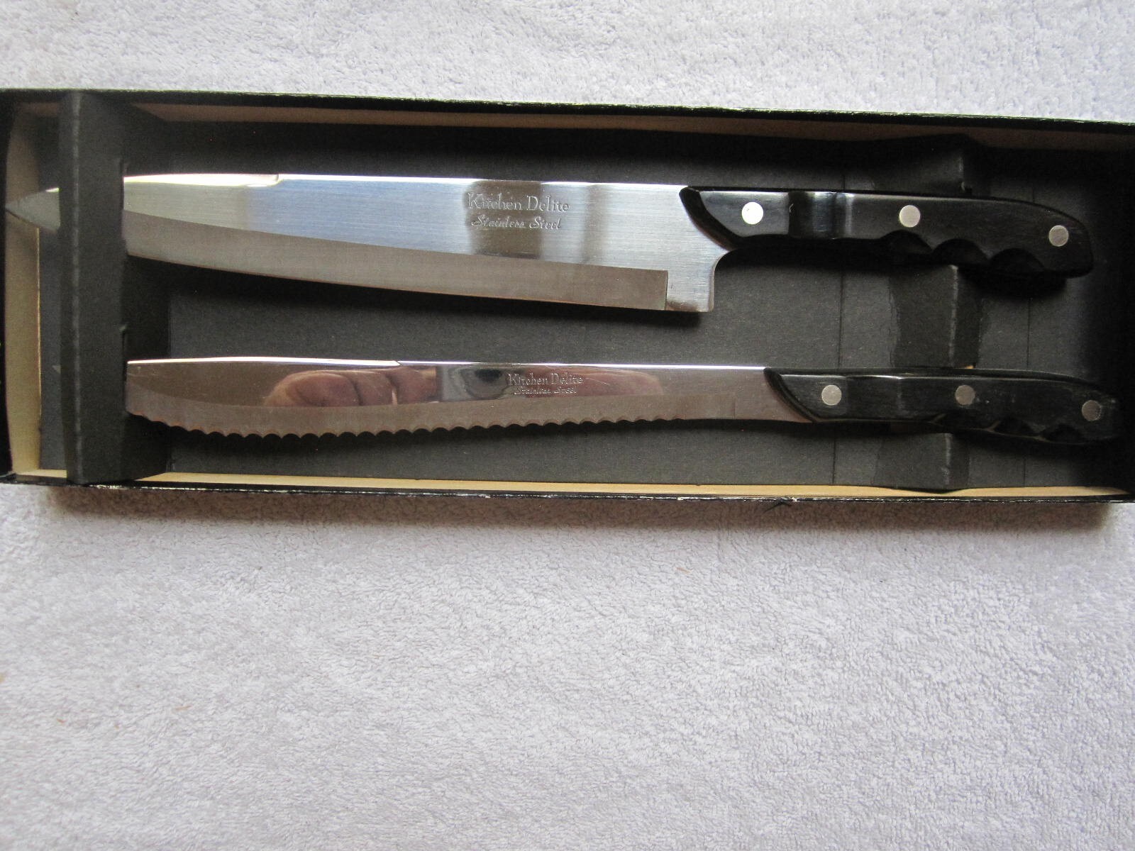 Vintage Carving Set, 2 pc Chefmaster Kitchen Delight S/S Carving Set | eBay
