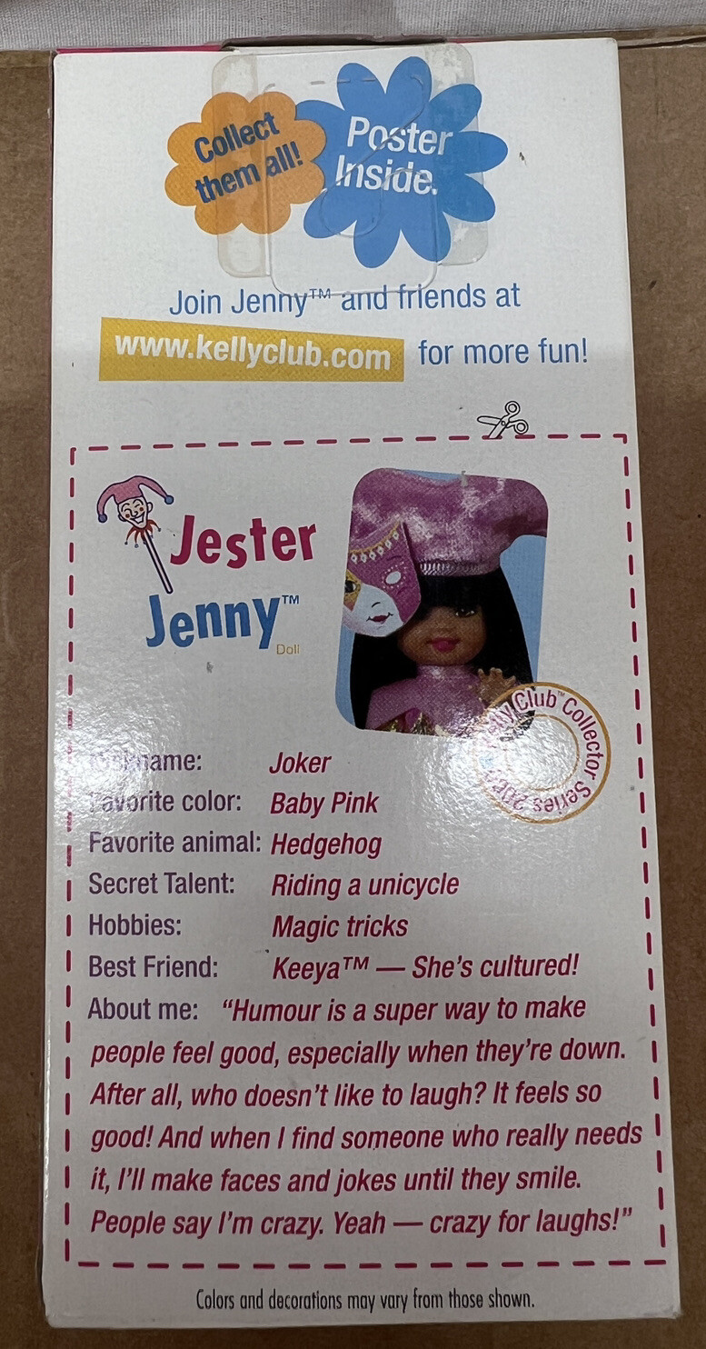 Barbie Kelly Club Jester Jenny Doll Mattel 1999 #24598 NEW | eBay