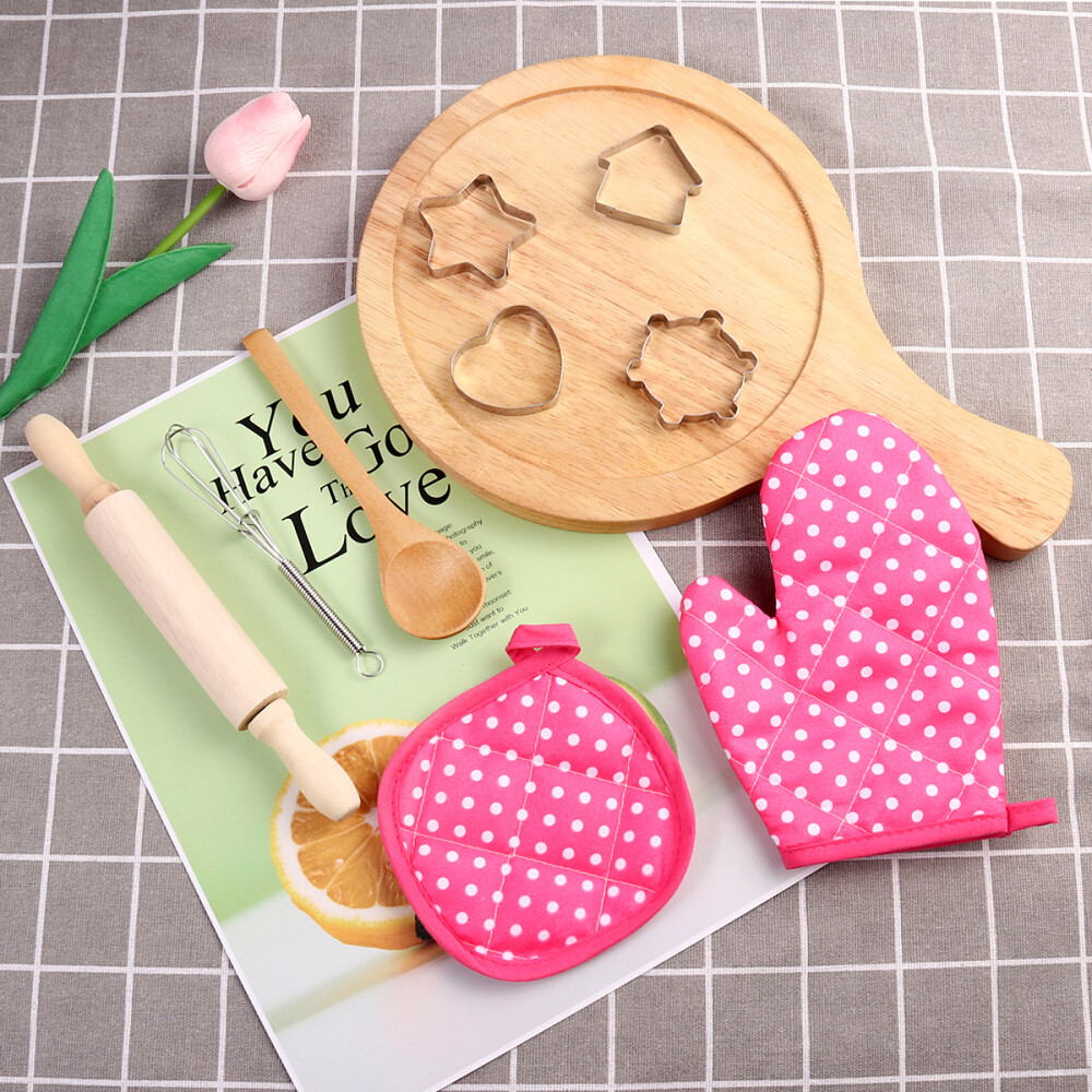 11Pcs kitchen costumes for girls Toddler Apron Set Chef Role Play ...