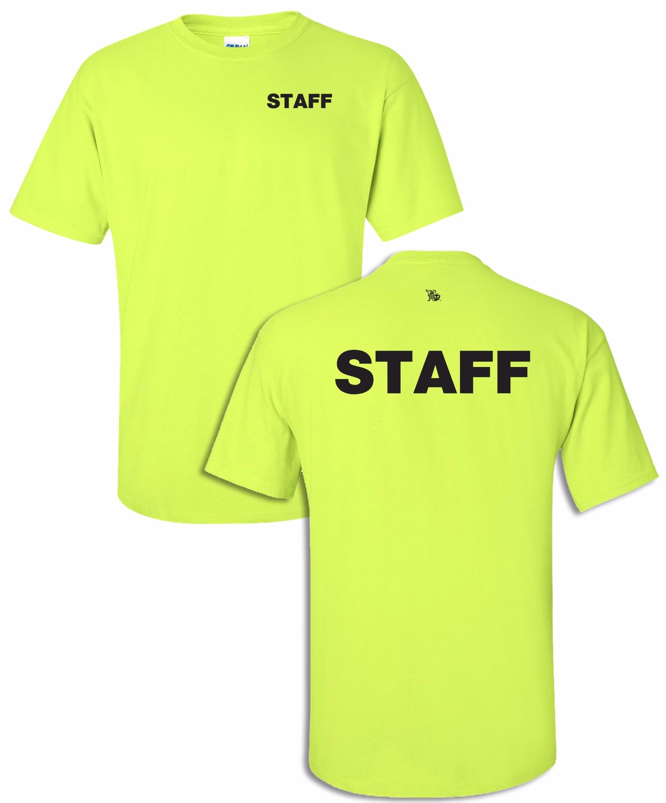 Staff T-Shirt Silkscreen Front & Back Heavy Cotton 13577 | eBay