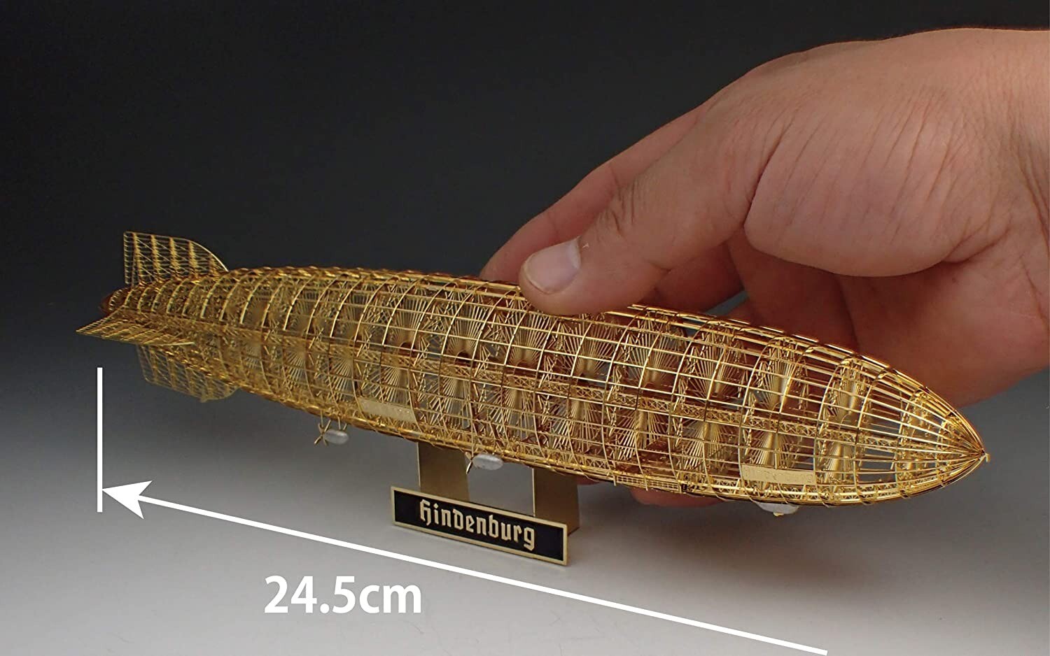 AEROBASE C002G 1/1000 Hindenburg LZ129 Gold Metal Model Assembly Kit ...