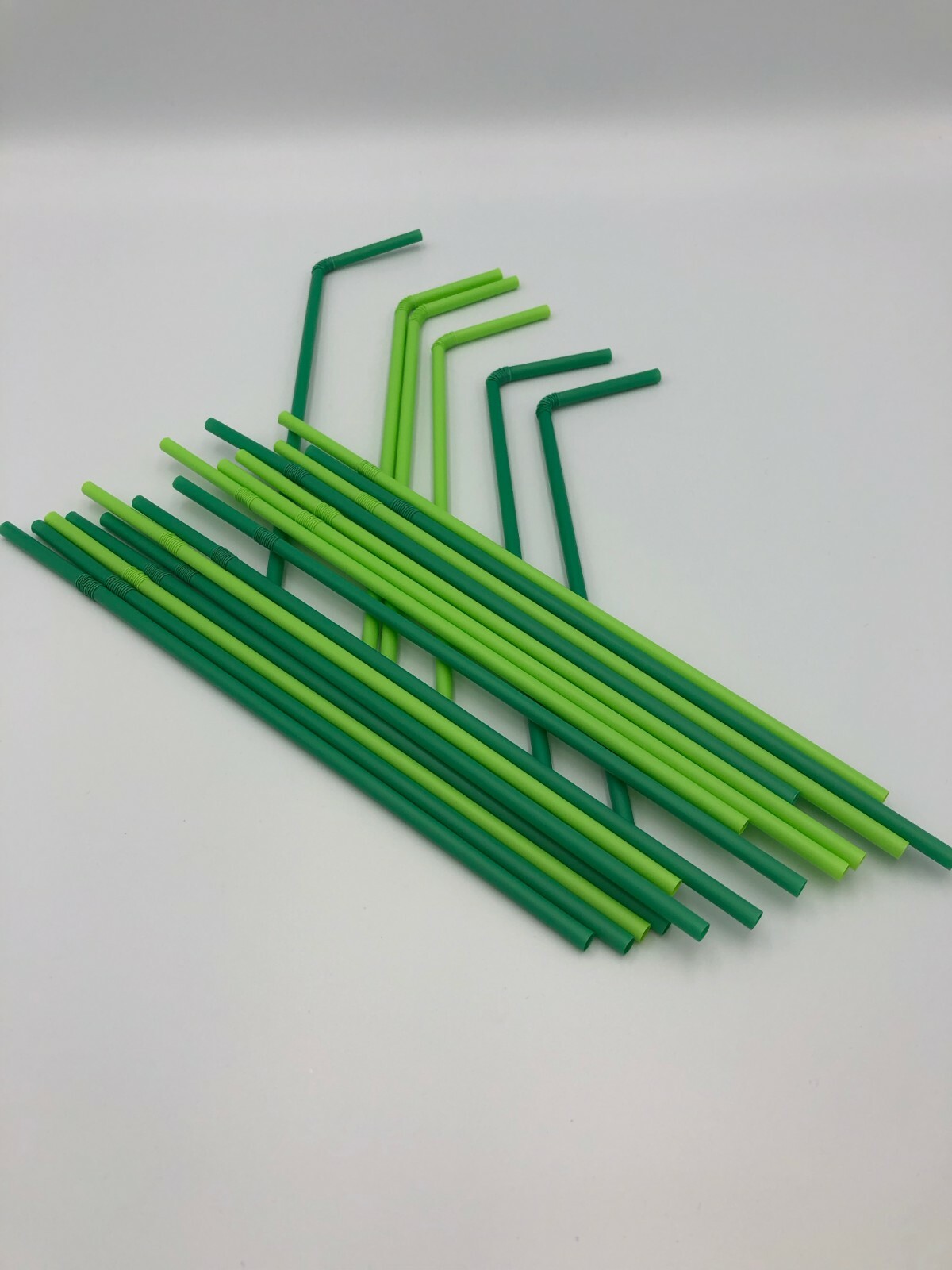 Green Bendy Straw
