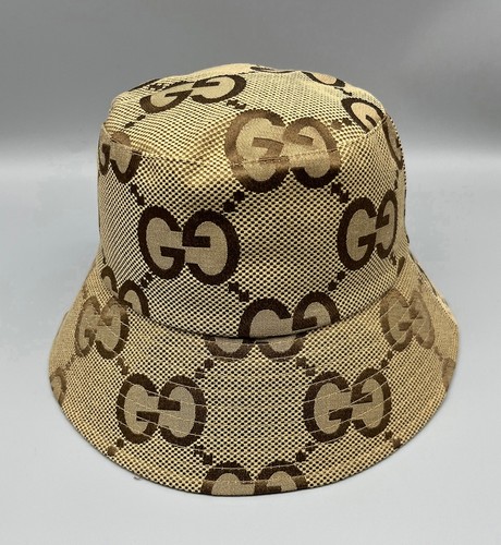 GUCCI Cap GG Brown Bucket Hat Size M 57CM | eBay