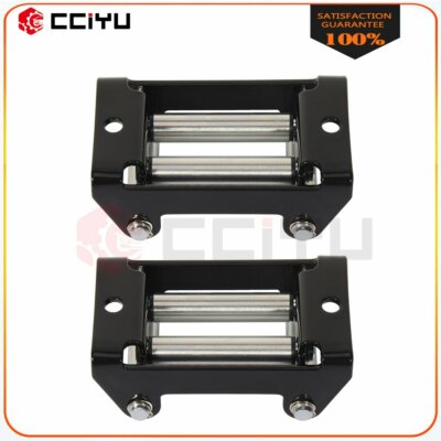 ATV UTV Winch Roller Fairlead Universal 4 Way Roller Cable Guide 2pcs ...