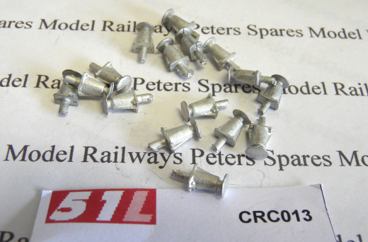 51L CRC013 Caledonian Railway Heavy Duty 4-Bolt Wagon Buffers (Pk16) OO ...