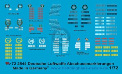 Peddinghaus 1/72 German Luftwaffe Fighter Aces Kill Markings WWII ...