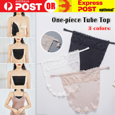 Women Cami Secret Lace Clip-on Mock Camisole Bra Overlay Modesty Panel ...