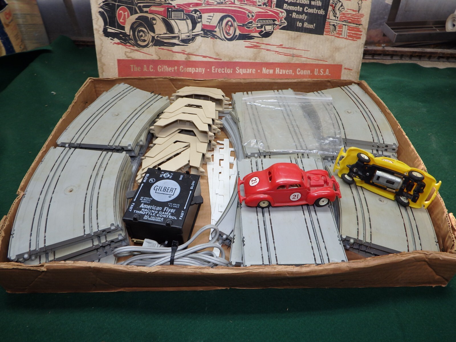 Vintage Gilbert American Flyer Elec. Stock Stock Car Race SOLD AS IS ...