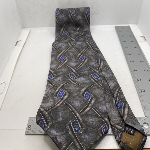 Louis Roth Dark Brown and Blue Necktie 100% Silk Tie Made in Italy 55 ...