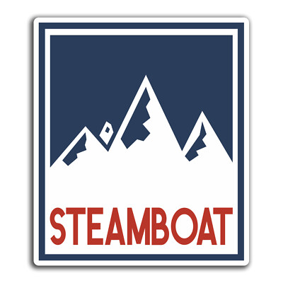 2 x 10cm Steamboat America Vinyl Stickers - Travel Sticker Laptop ...