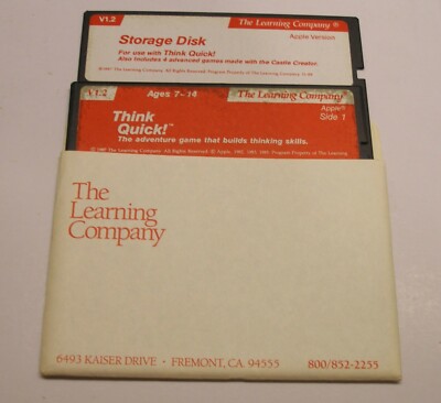 Think Quick! by Learning Company for Apple II Plus, Apple IIe, Apple ...