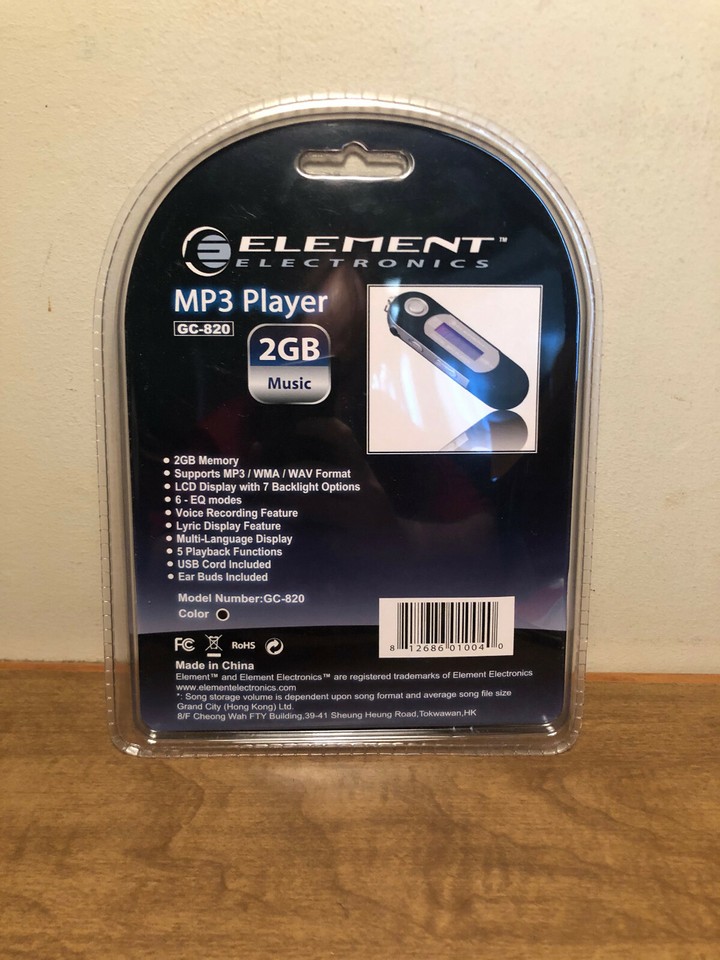 Brand New Element Electronics Silver MP3 Player GC-820 2GB | eBay