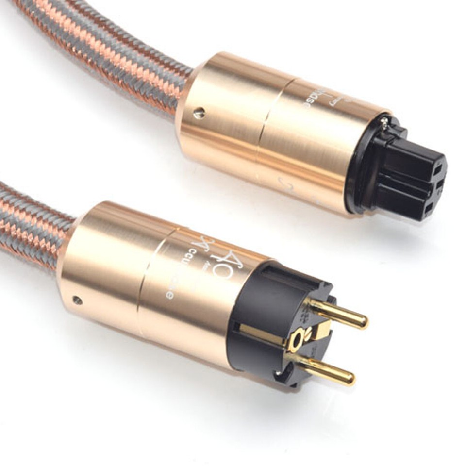 Accuphase 4N OFC Copper US EU Schuko AC Power Cable Hifi Audio Main ...