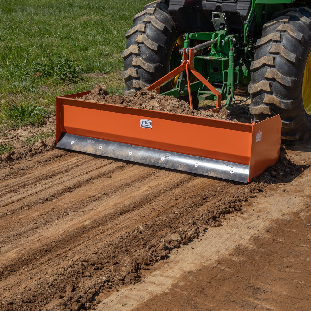 Titan Attachments 3 Point 5FT Rear Box Blade Scraper Grader, Cat 0 and ...
