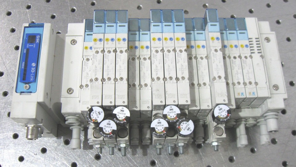 C201596 SMC Valve Manifold (15) SY3300 Solenoids, EX260-SIL1 IO-Link ...