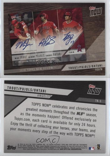2019 Topps 2018 Topps Now Review Mike Trout Albert Pujols Shohei Ohtani ...