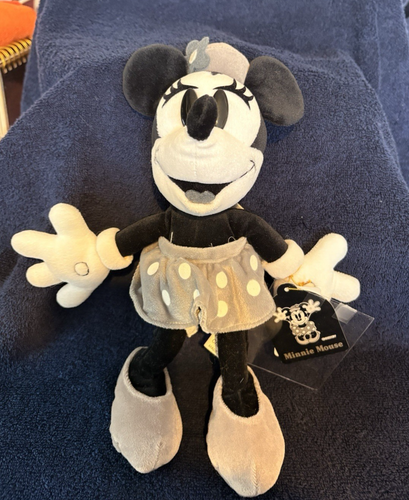 Disney Monochrome Minnie Mouse Plush From Tokyo Disneyland - With Tags ...